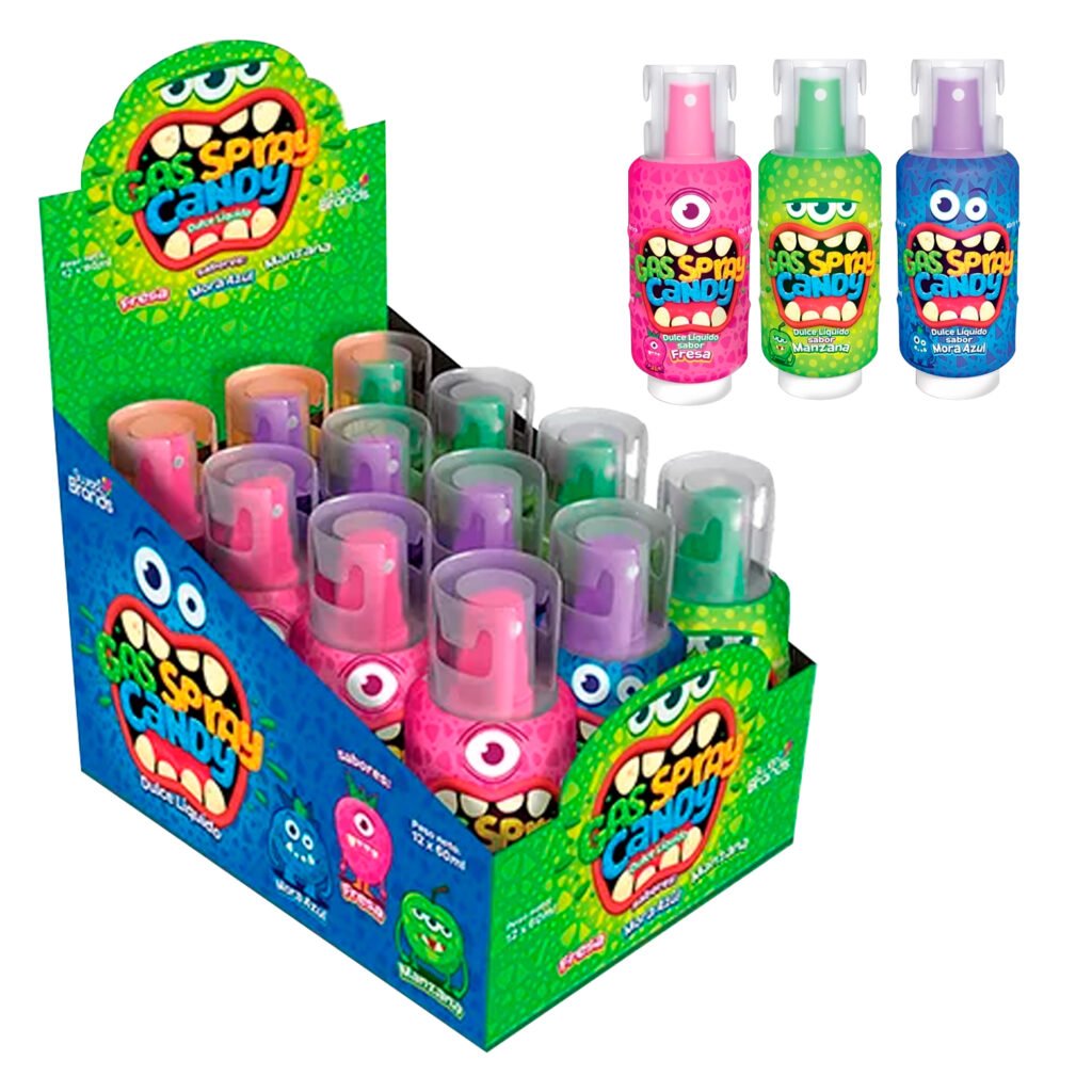 GAS SPRAY CANDY CARAMELO LIQUIDO X12 UND - Candy Jobs - Distribuidor de Dulces